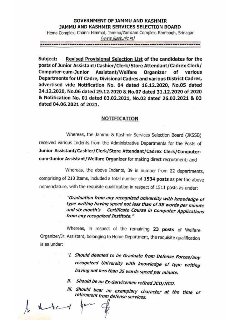 Revised Provisional Selection List 30122022 1 | PDF | Natural Environment