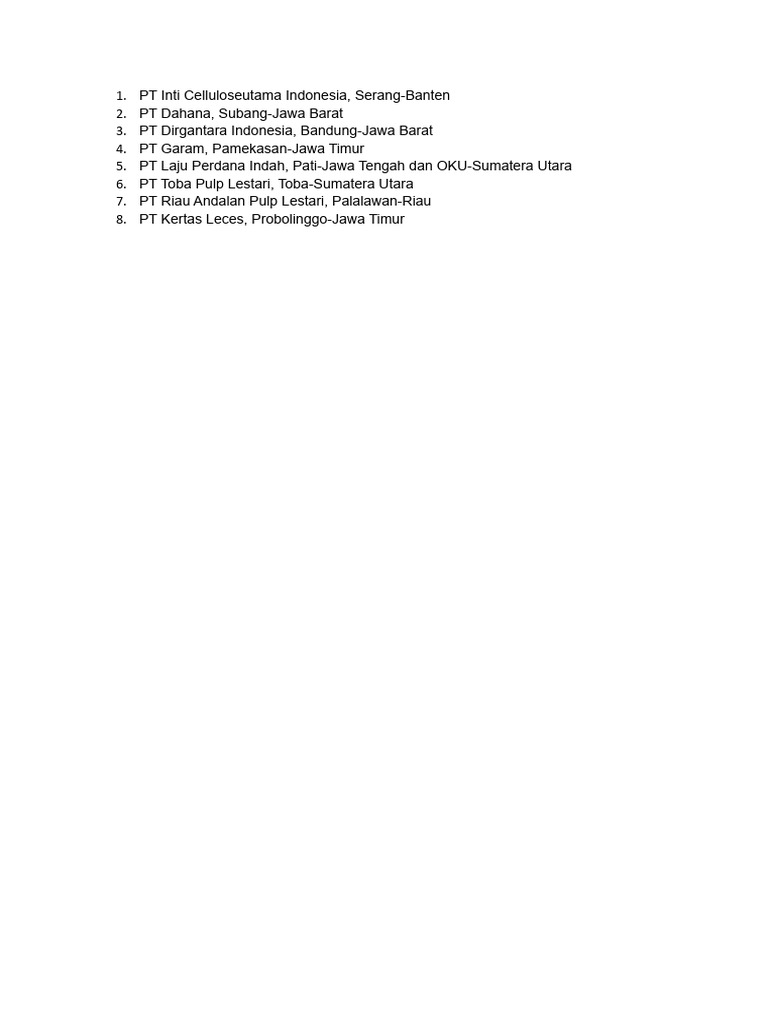 Profil PT Inti Celluloseutama Indonesia | PDF | Memasak, Makanan, & Anggur