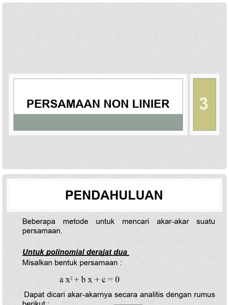 Metode Numerik Akar Persamaan | PDF