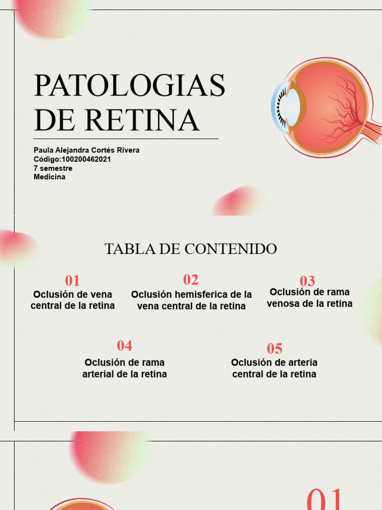 Patologias de Retina | PDF | Ojo humano | Glaucoma