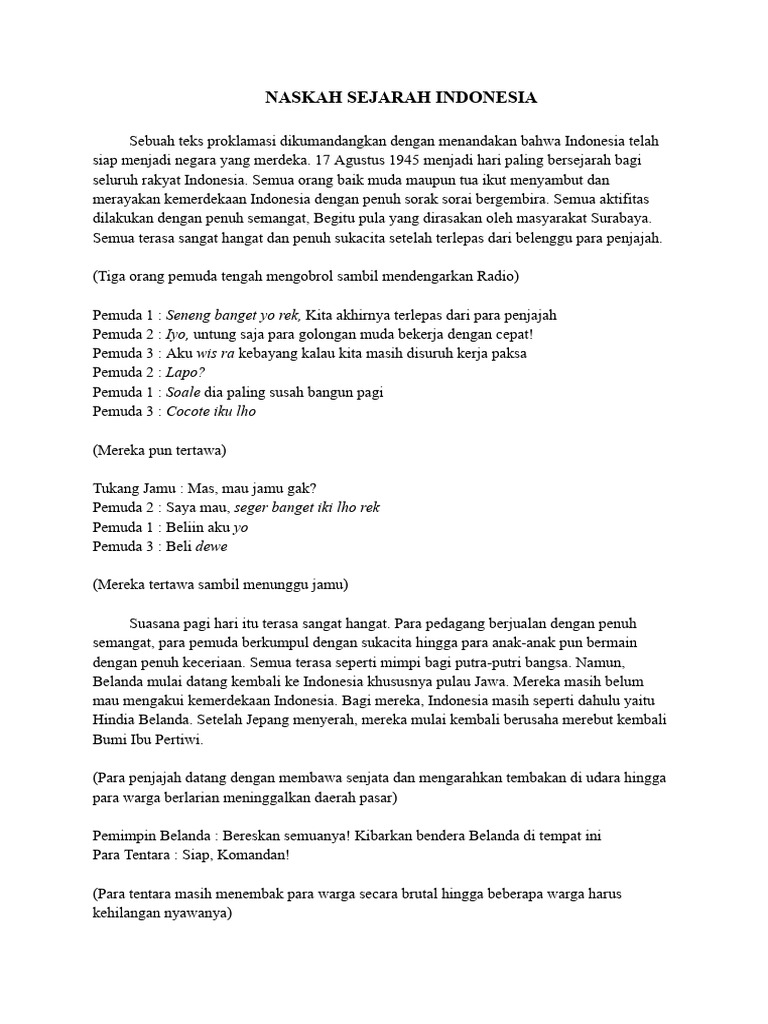 Naskah Sejarah Indonesia | PDF