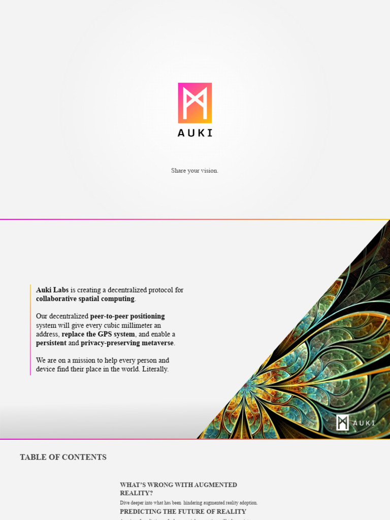 The Auki Labs Whitepaper | PDF | Augmented Reality | Computer Network