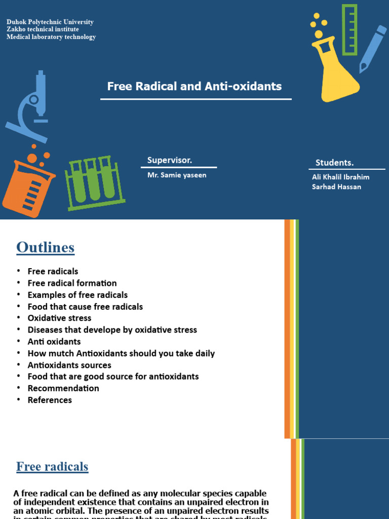 Free Radicals and Antioxidants STC | PDF | Radical (Chemistry ...