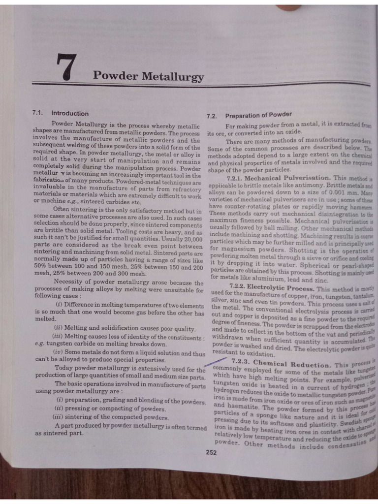 Powder Metallurgy | PDF