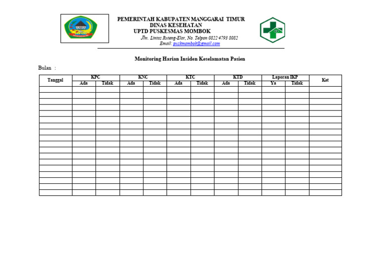 Form Monitoring Bulanan IKP Fix | PDF