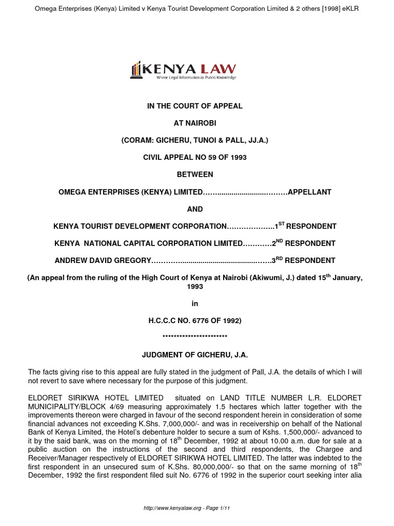 Civil Appeal 59 of 1993 | PDF | Lawsuit | Appeal