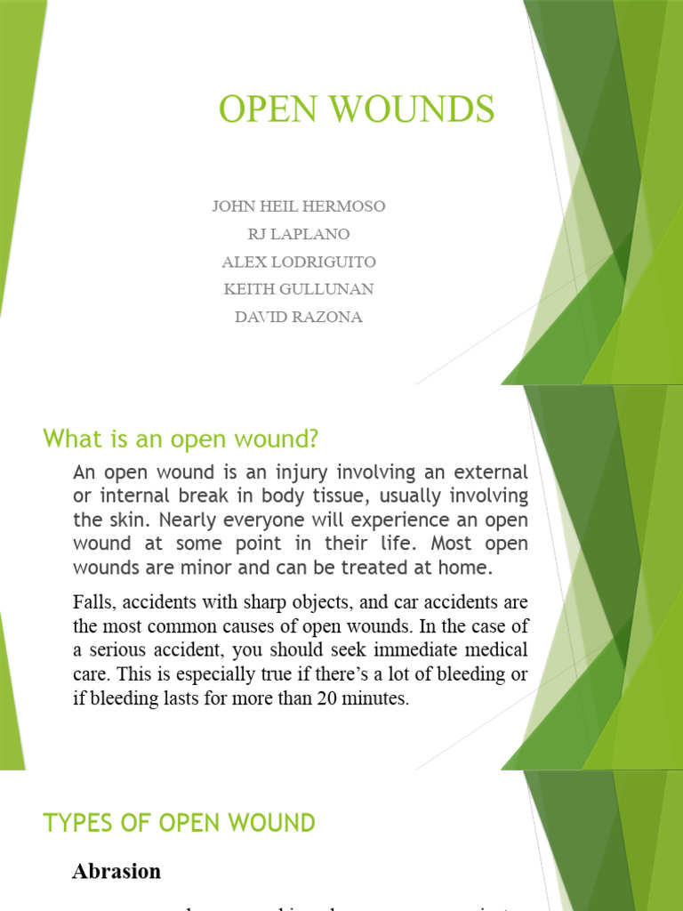 Open Wounds | PDF | Wound | Clinical Medicine