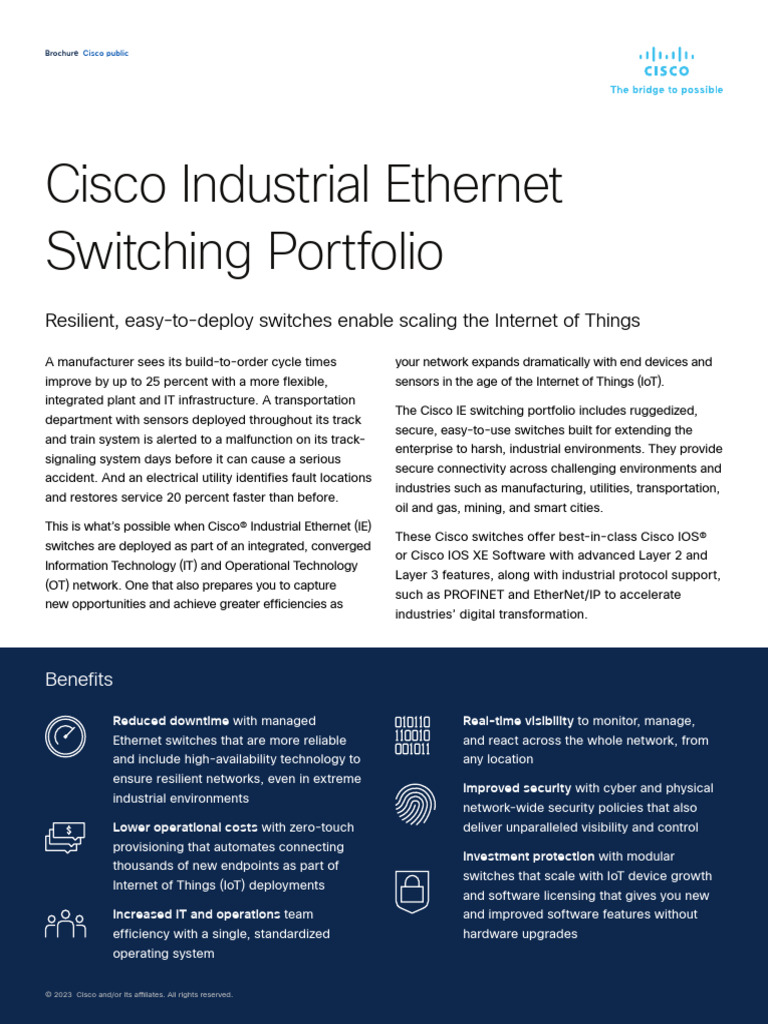Cisco Iot Ethernet Switching Portfolio | Download Free PDF | Network Switch | Internet Of Things