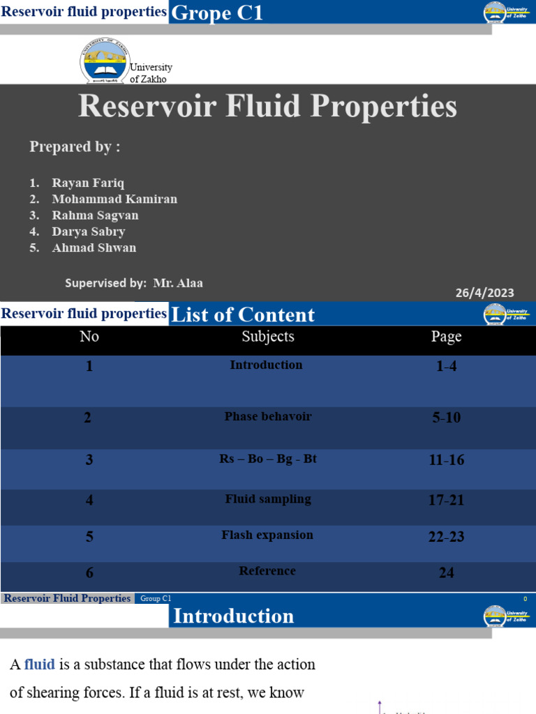 Reservoir Fluid Properties | PDF | Petroleum Reservoir | Gases
