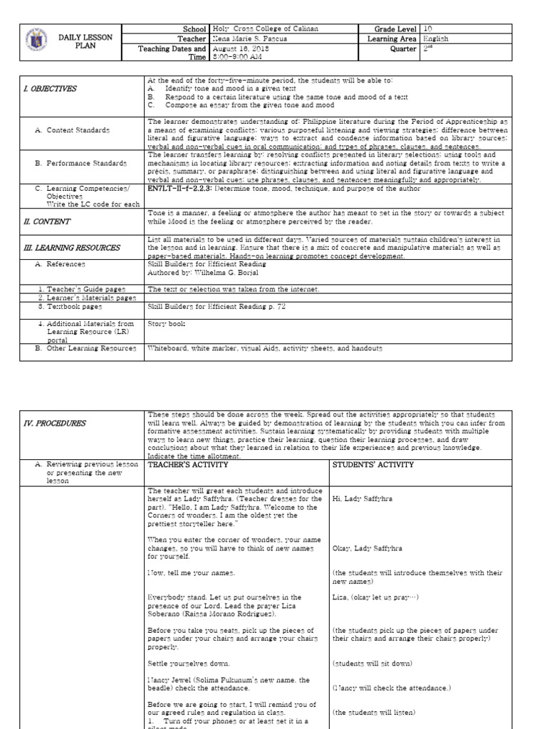 Desuggestopedia Lesson Plan | PDF | Learning | Feeling