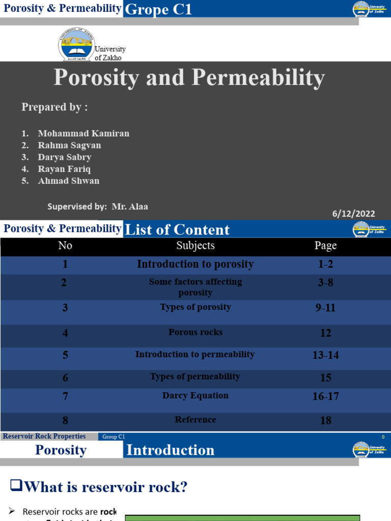 Porosity and Permeability | PDF | Permeability (Earth Sciences) | Porosity
