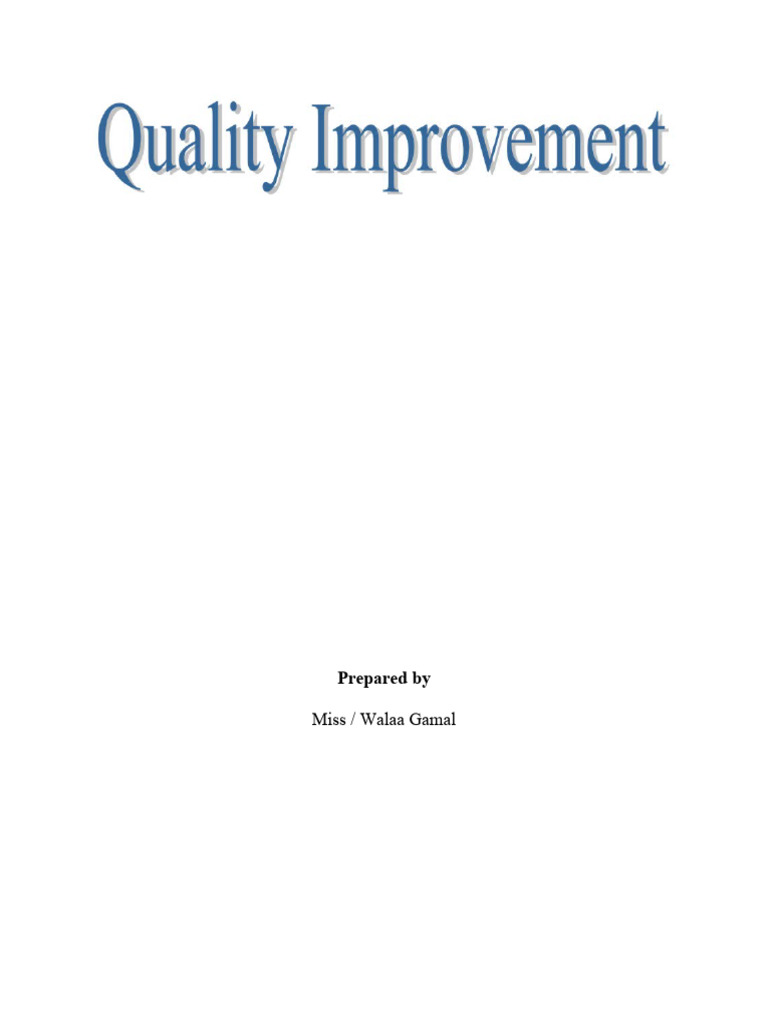 Quality Improvement Pdf Quality Management Public Health