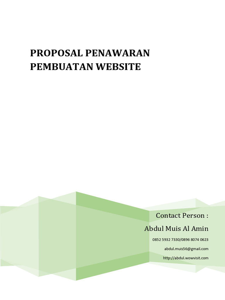 Proposal Penawaran Pembuatan Website | PDF