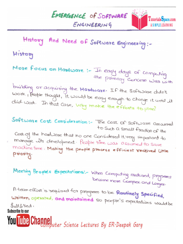 03 - Emergence of Software Engineering - Software Engineering | PDF