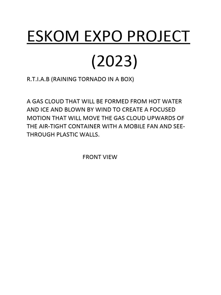 Eskom Expo Project | PDF | Art | Technology & Engineering