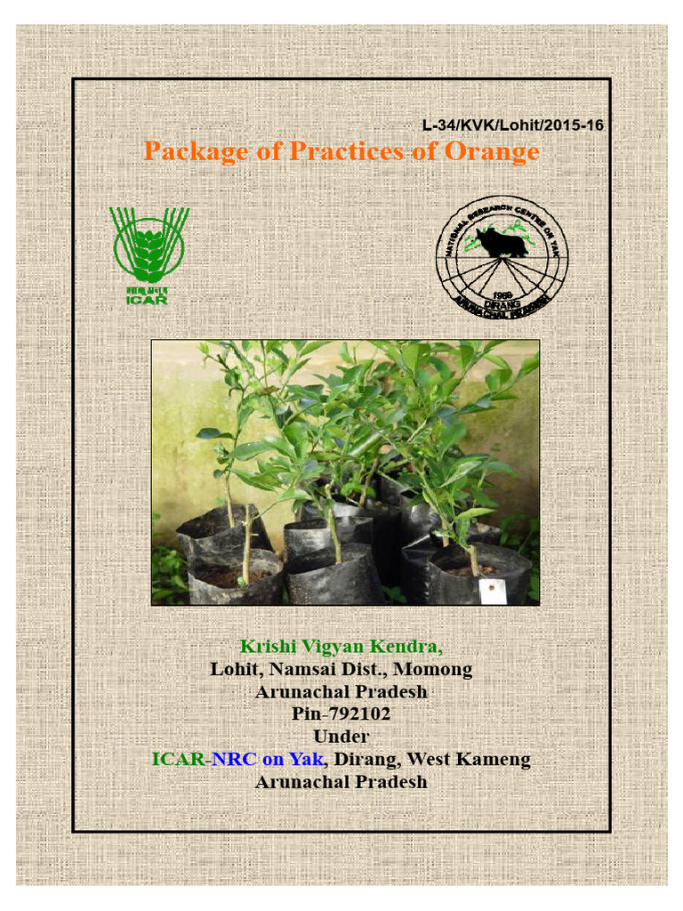 Package of Practices of Orange: Krishi Vigyan Kendra | PDF | Leaf | Pruning