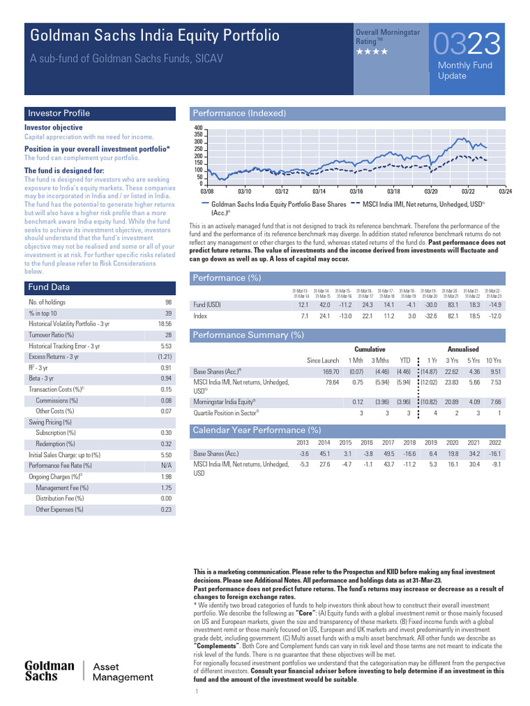Mfu Indiaeq Acc en | PDF | Investment Fund | Financial Risk