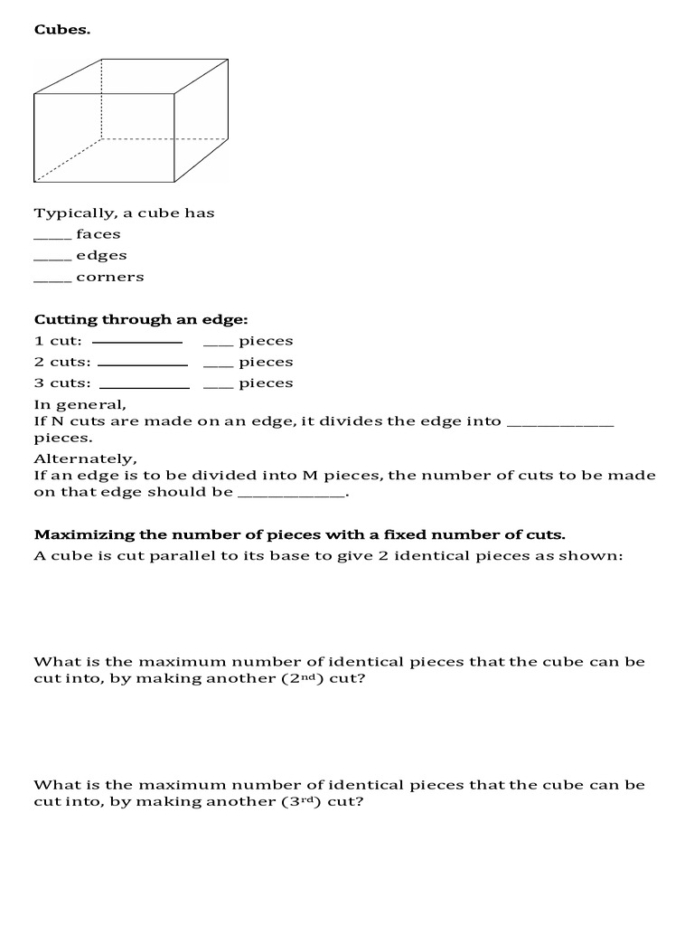 Cubes | PDF | Length | Geometry