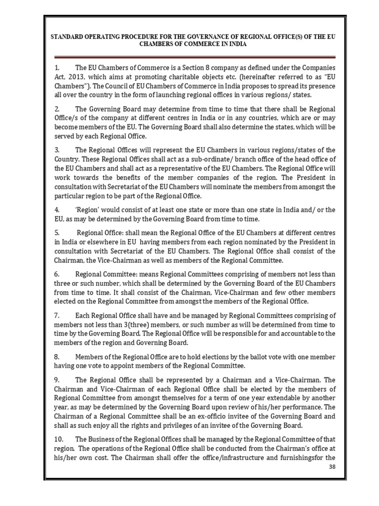 Sop Co Chairman | PDF | Revenue | Committee