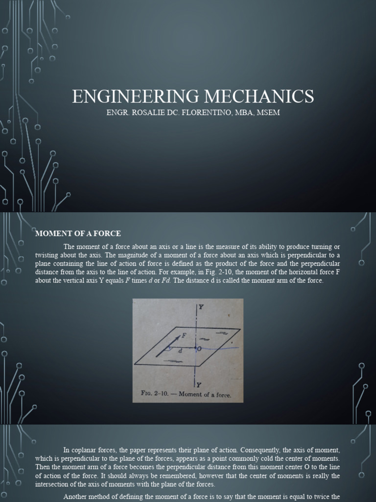 Moment of A Force | PDF | Force | Torque