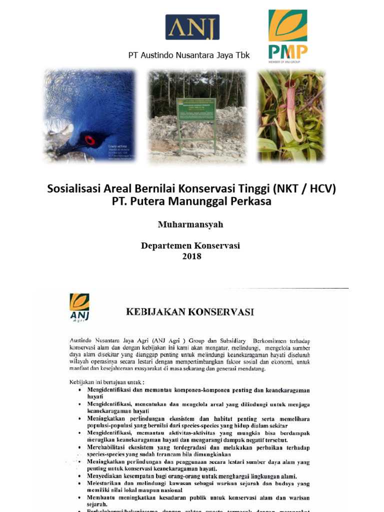 ANJ - AGRI - Materi Pengenalan HCV | PDF