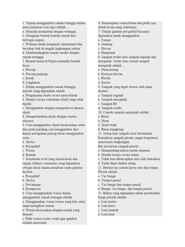 Seni Rupa KLS 4 | PDF