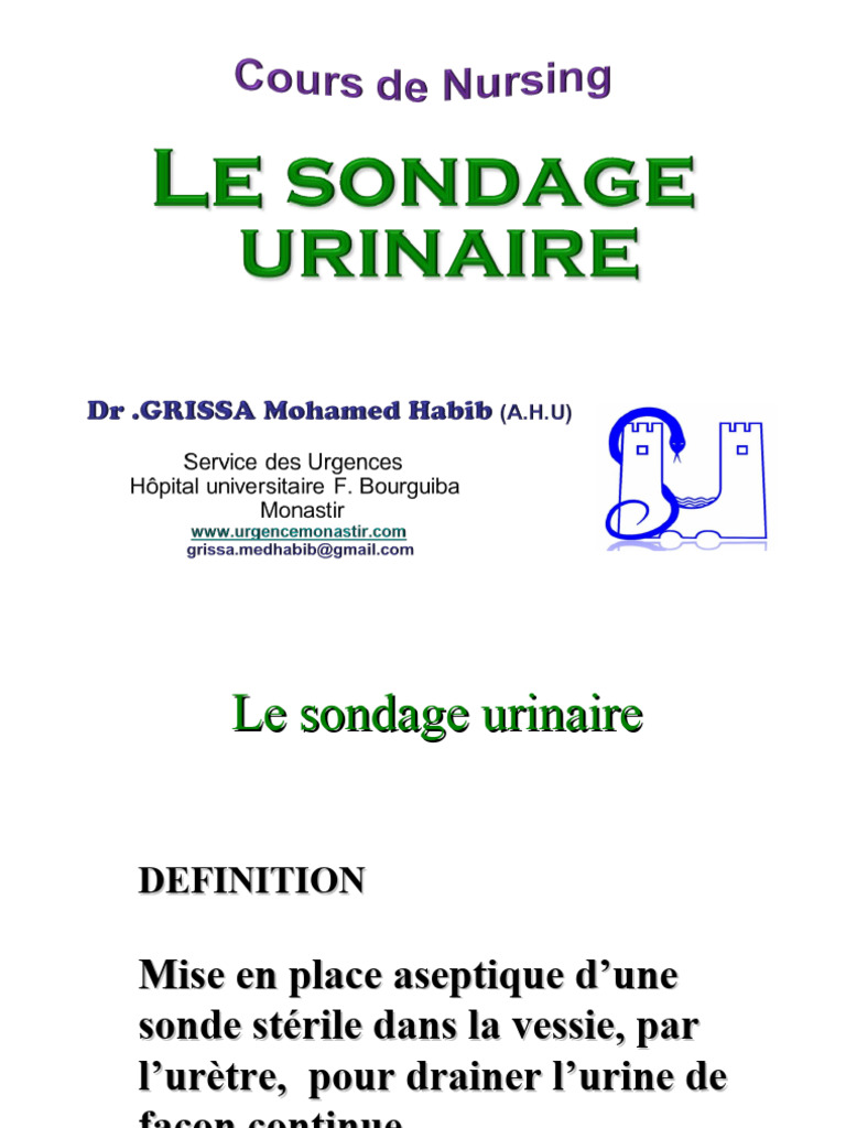 Sondage Urinaire : Indications et Précautions | PDF | Système génito ...