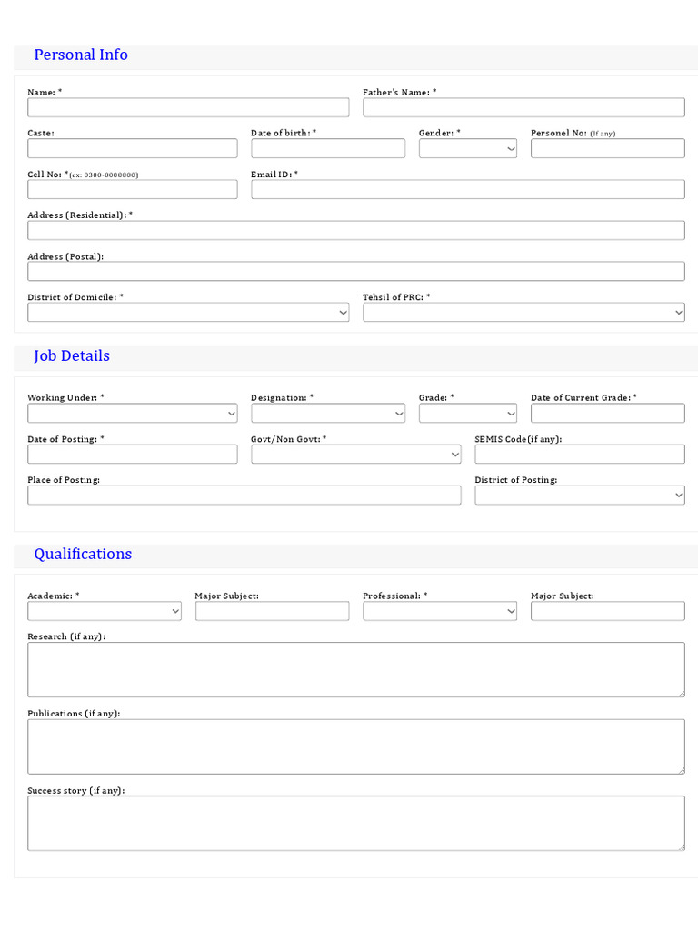 STEDA Job Application Form | PDF