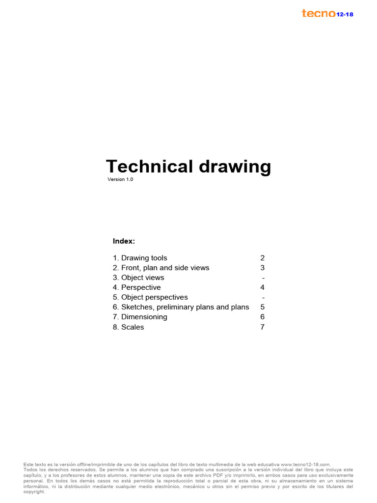 Technical Drawing Tecno 12-18 | PDF | Drawing | Pencil
