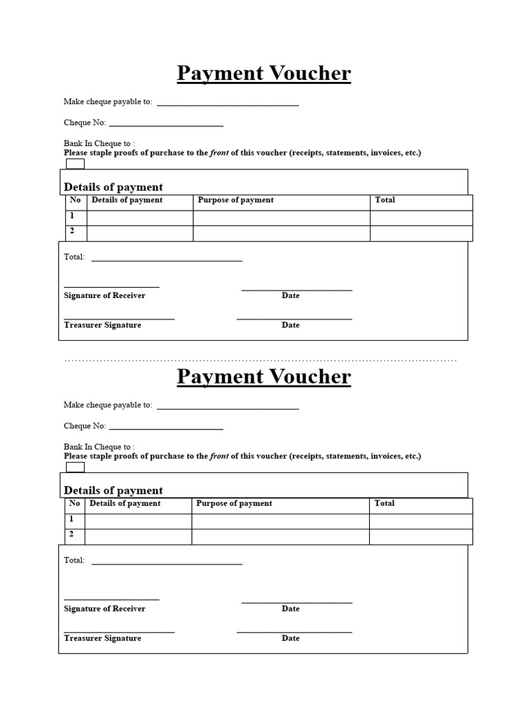 Payment Voucher Format | PDF