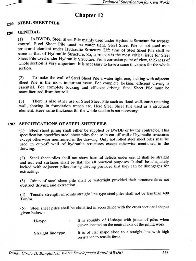 Sheet Pile Manual From WB | PDF