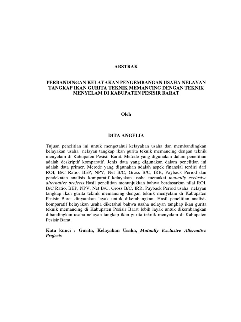 Abstrak - Abstract | PDF | Bisnis | Sains & Matematika