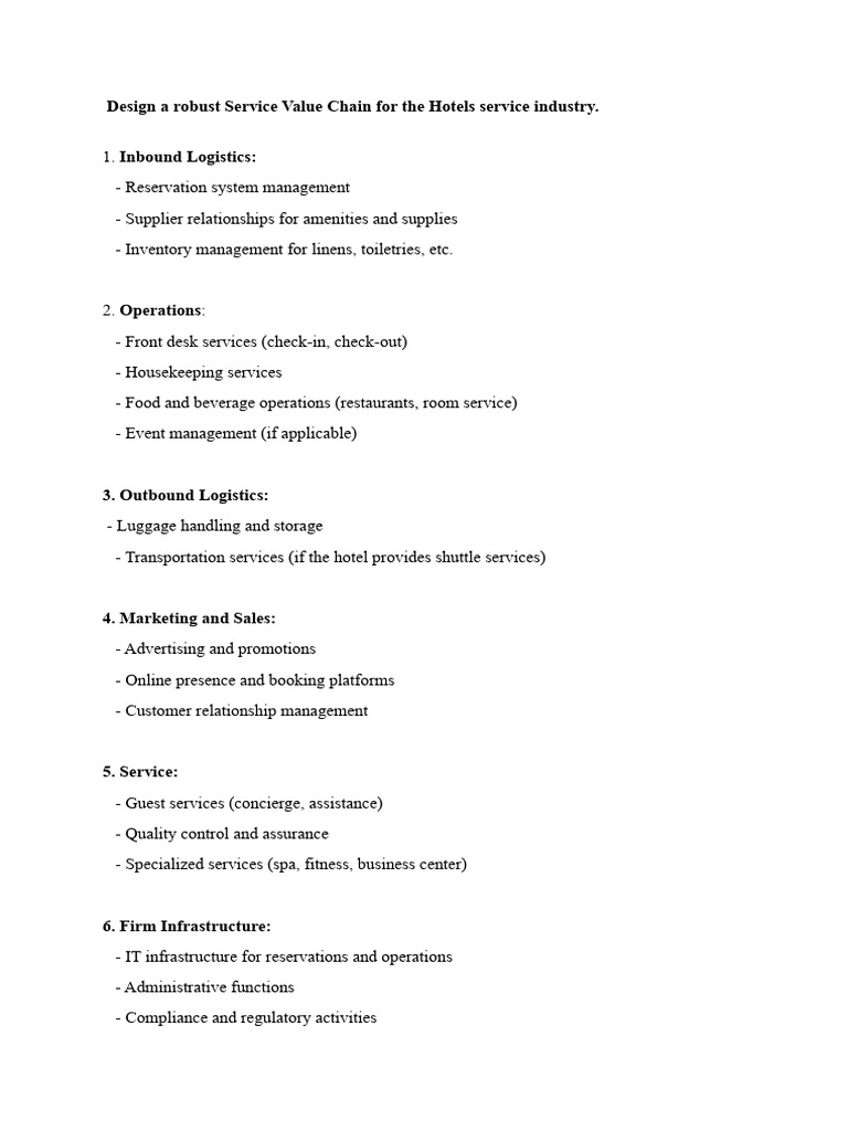 Optimizing Service Value Chain for Hotels | PDF | Hotel | Brand