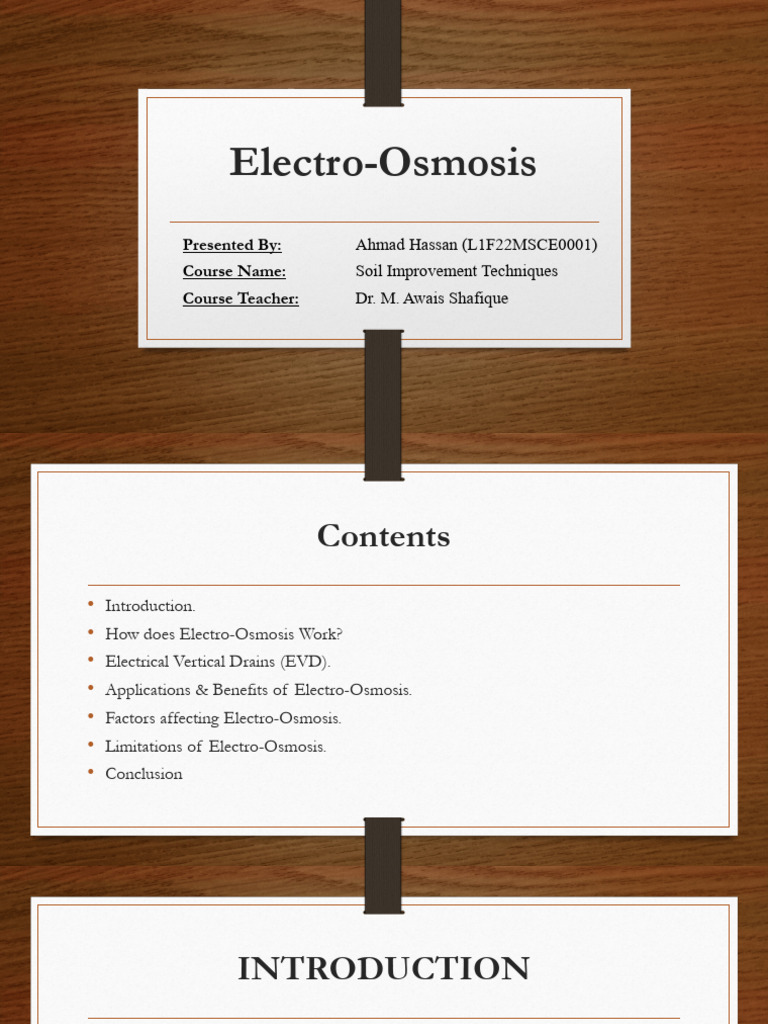 Electro Osmosis | PDF | Soil | Electrode