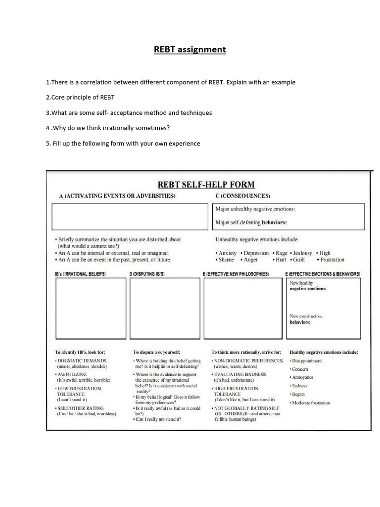 REBT Assignment | PDF