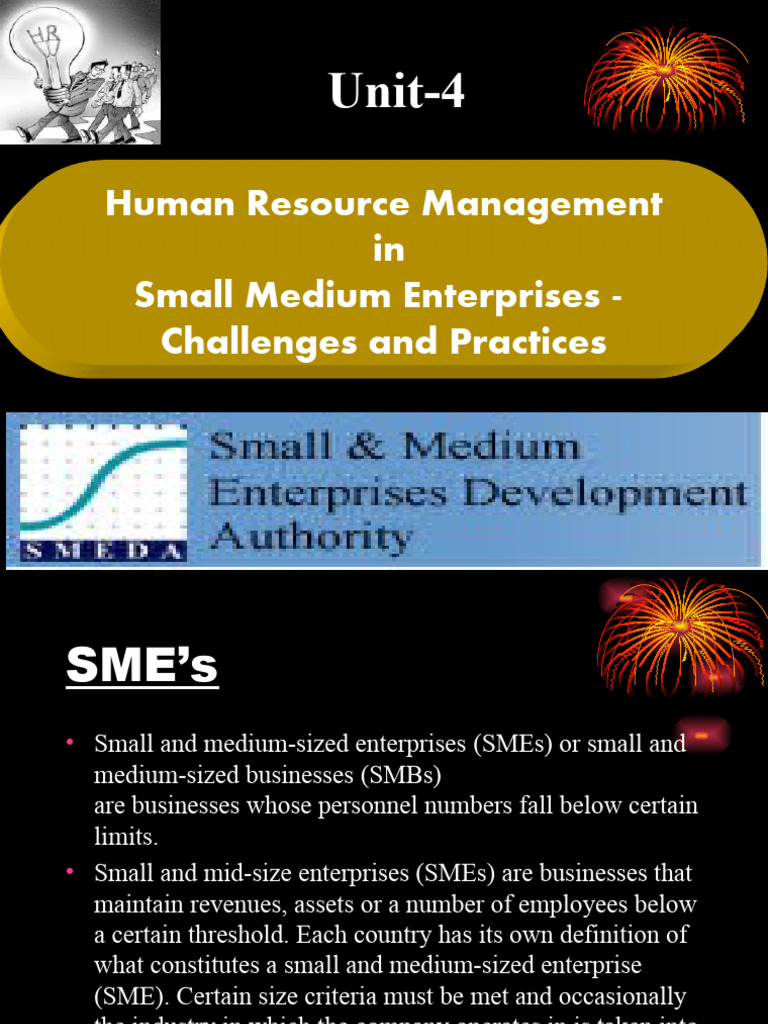 Human Resource Management in Small and Medium Enterprises | PDF | Human ...