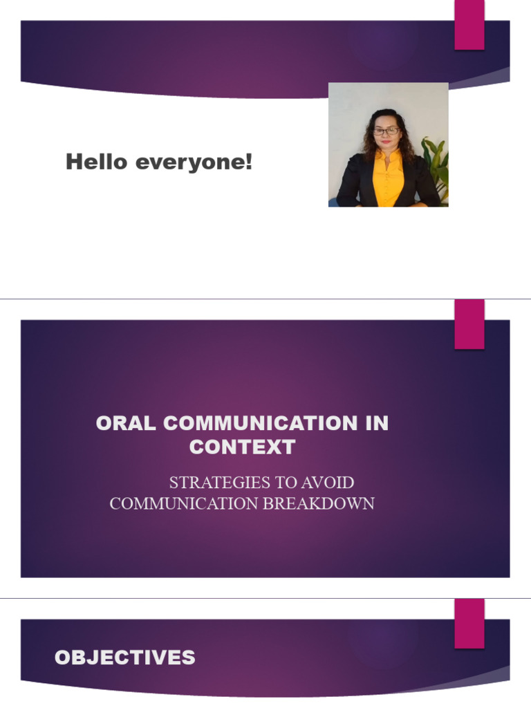 Oral Communication PPT 4 | PDF | Communication | Nonverbal Communication