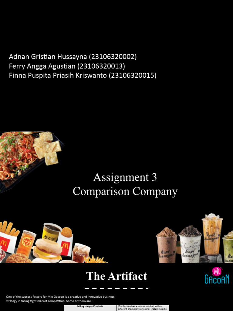 Assignment 3 Company Comparison-Finna Ferry Adnan | PDF | Foods | Mc Donald's
