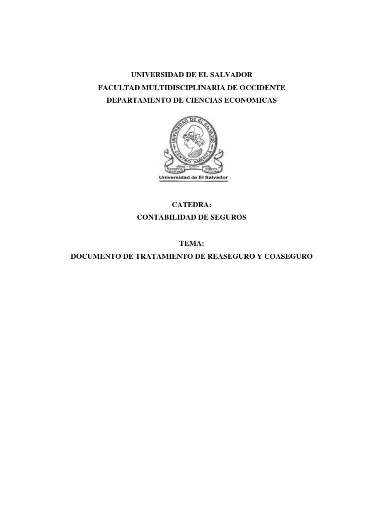 Reaseguro y Coaseguro: Tipos y Contratos | PDF | Póliza de seguros | Reaseguro