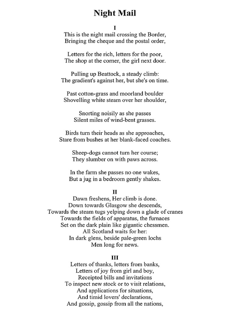 The Night Mail | PDF