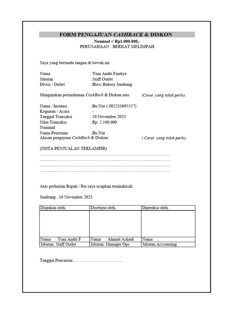 Jombang Cashback | PDF