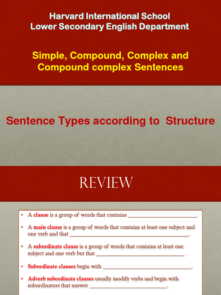 Sentence Structure | PDF | Subject (Grammar) | Verb