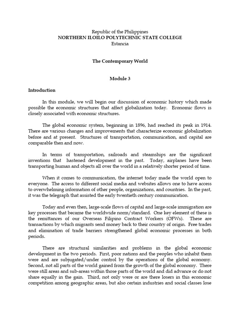 Module 3 TCW | PDF | Balance Of Trade | Scrap