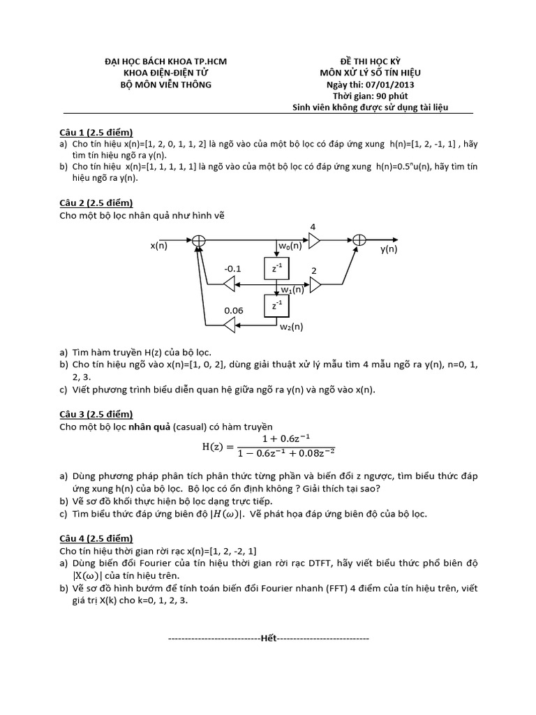 DSP-Final-HKI-2013-2014 2 | PDF