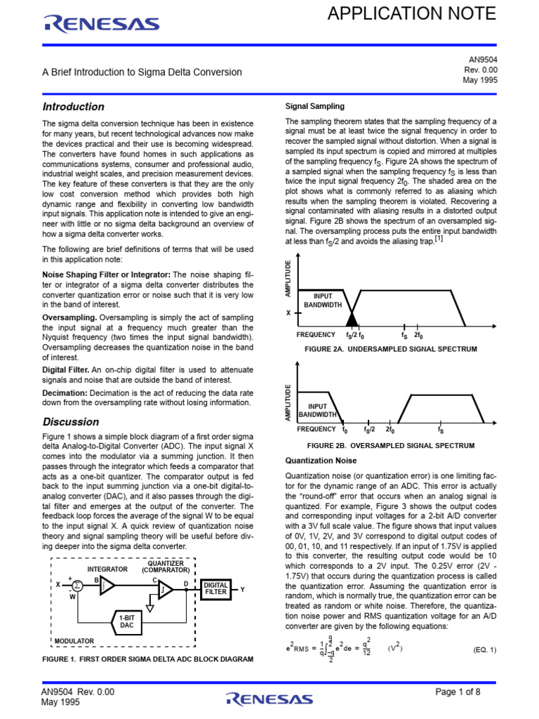 Delta Sigma Basics | Download Free PDF | Analog To Digital Converter ...