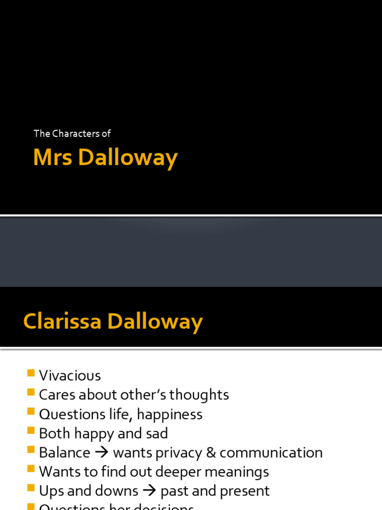 Key Characters in Mrs. Dalloway | PDF | Social Science