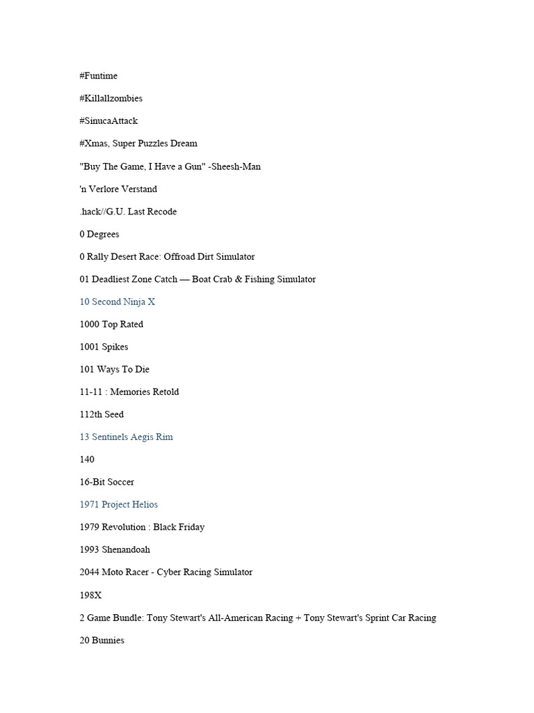 Playstation 4 Games | PDF