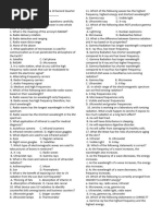 Em Wave Quiz | PDF | Electromagnetic Spectrum | Electromagnetic Radiation