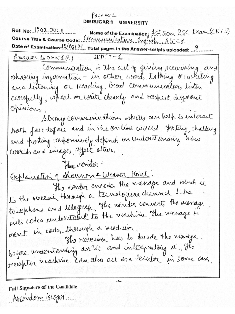 BSC 1st Sem English | PDF