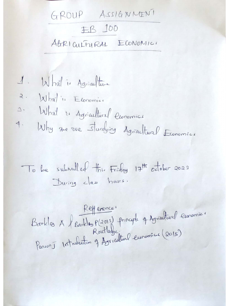 Assignment EB 100 | PDF